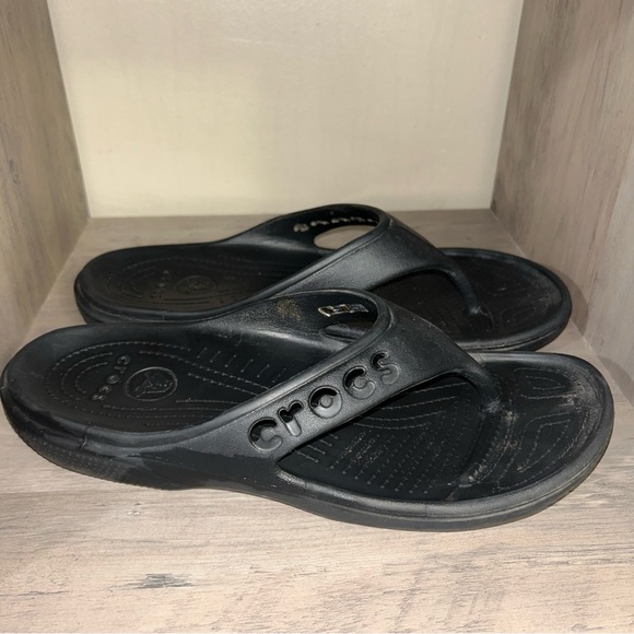 CROCS | Shoes | Crocs Kadee Black Flip Flops Sandals Lightweight ...